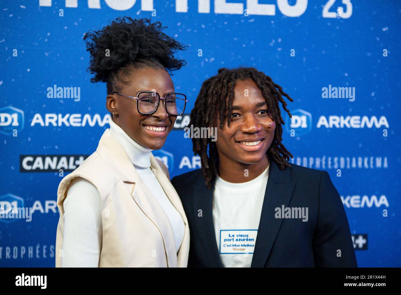 Paris, France. 15th May, 2023. Magou Doucoure of Stade de Reims and ...