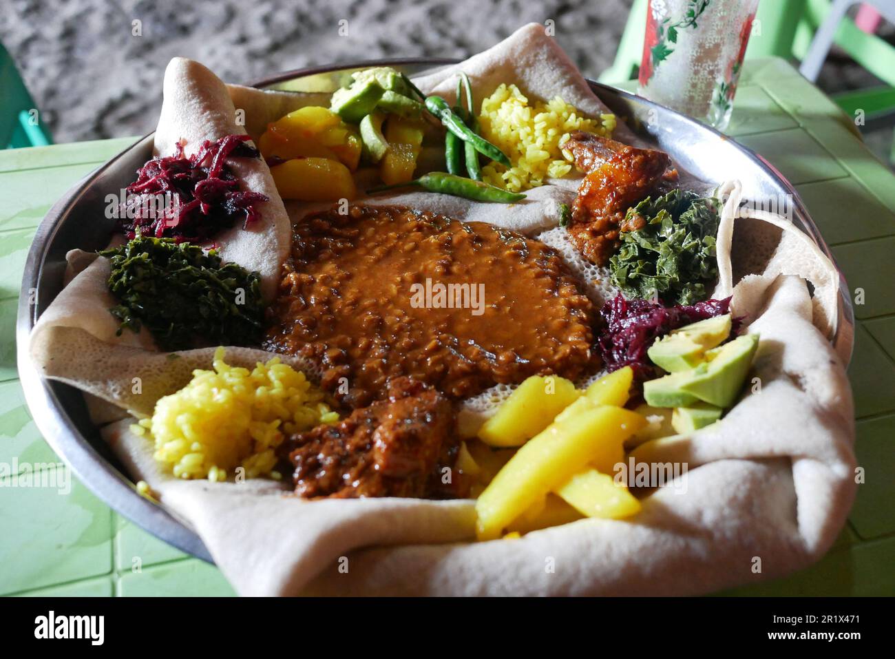 Ethiopian food injera hi-res stock photography and images - Alamy