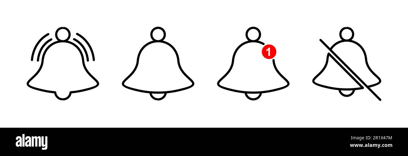 Bell Icon vector. Notification icon for your web site design Stock ...