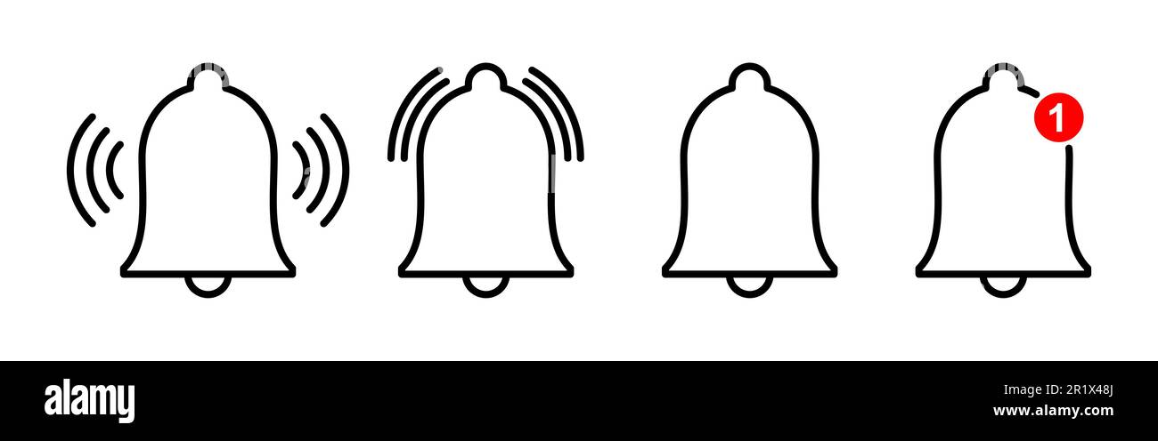 Bell Icon vector. Notification icon for your web site design Stock ...