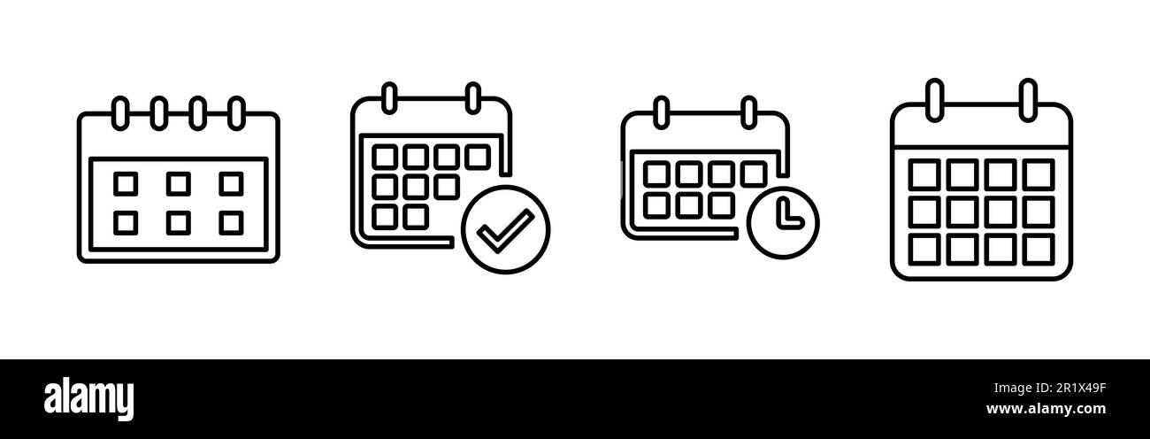 Calendar icon vector. Calender symbol. calendar vector icon Stock ...