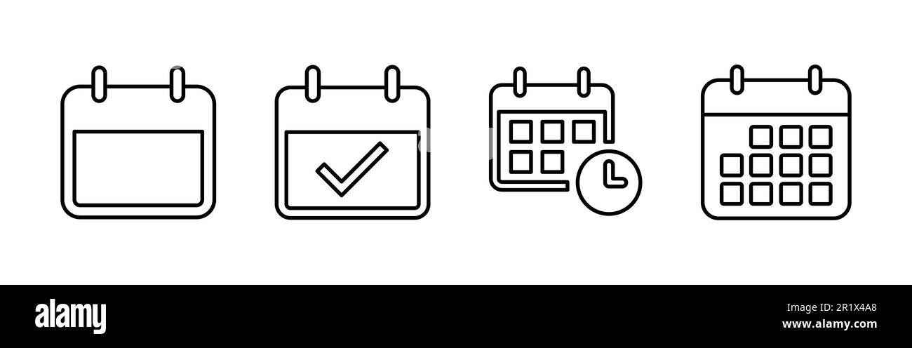 Calendar icon vector. Calender symbol. calendar vector icon Stock ...