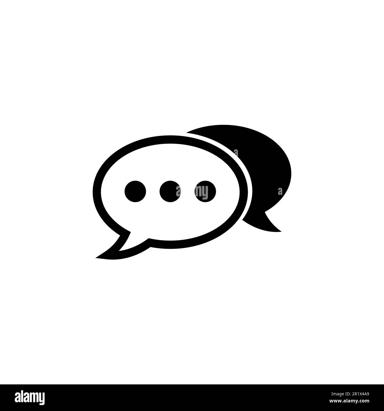 Chat icon vector Black and White Stock Photos & Images - Alamy
