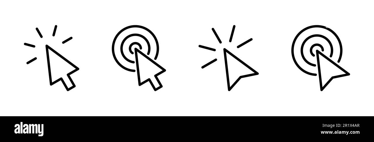 Click icon vector. pointer arrow icon. cursor icon vector Stock Vector Image & Art - Alamy