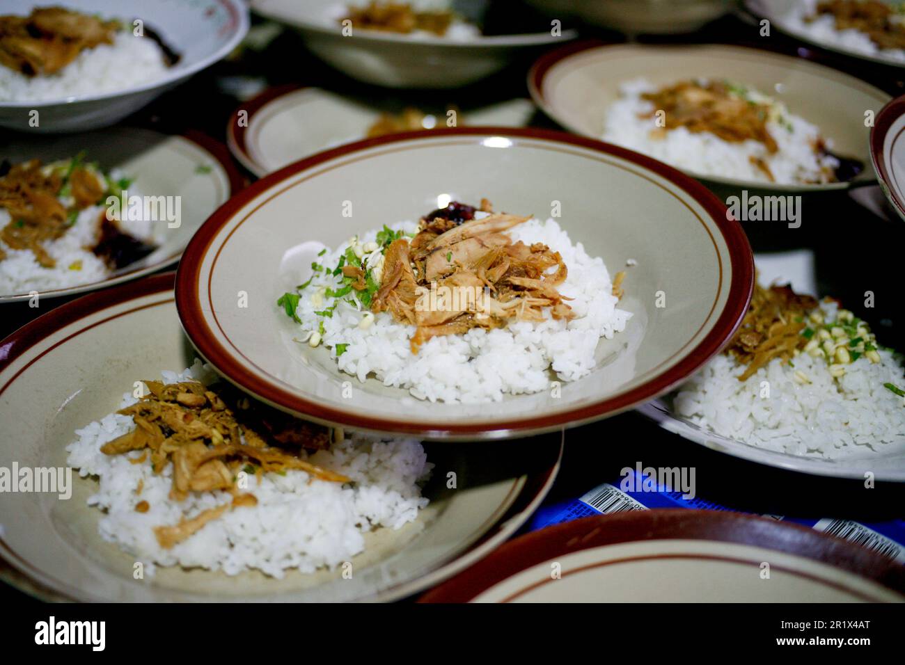 prepared of Indonesian cuisine called soto ayam in plate Stock Photo ...