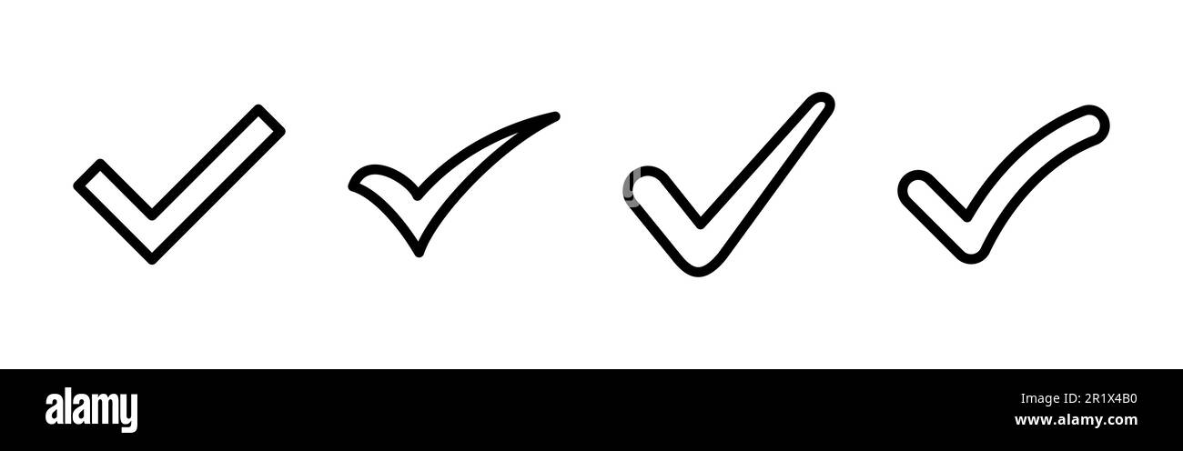 Check mark vector. Check mark icon. Tick mark symbol vector Stock ...