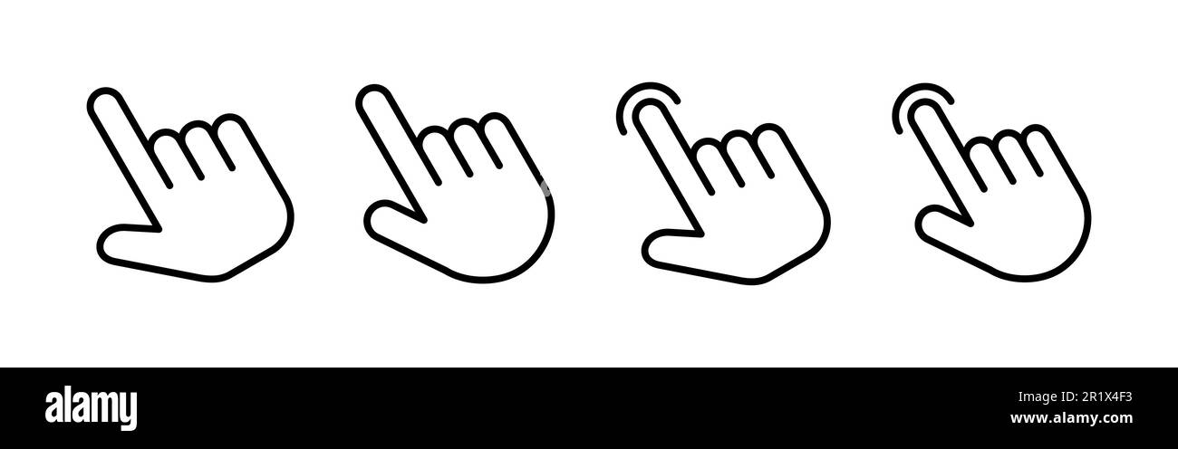 Hand click icon vector. pointer icon vector. hand cursor icon vector Stock Vector Image & Art ...