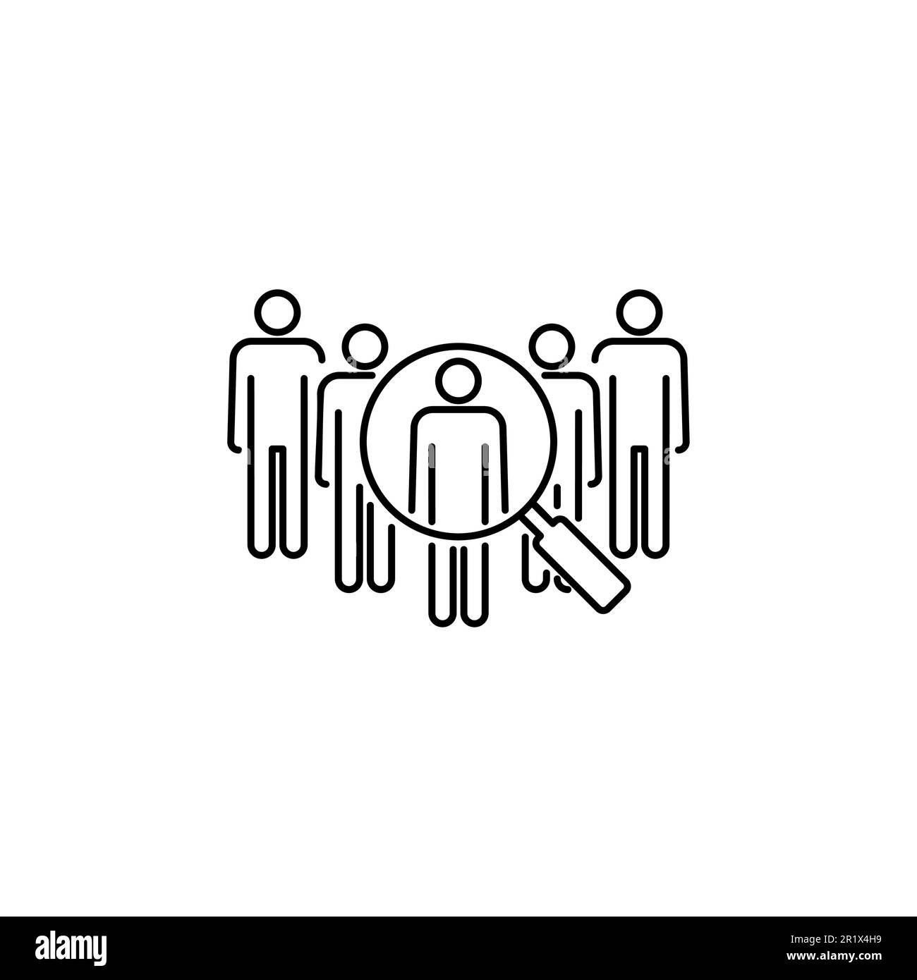 Hiring icon vector. Search job vacancy icon. Human resources concept ...