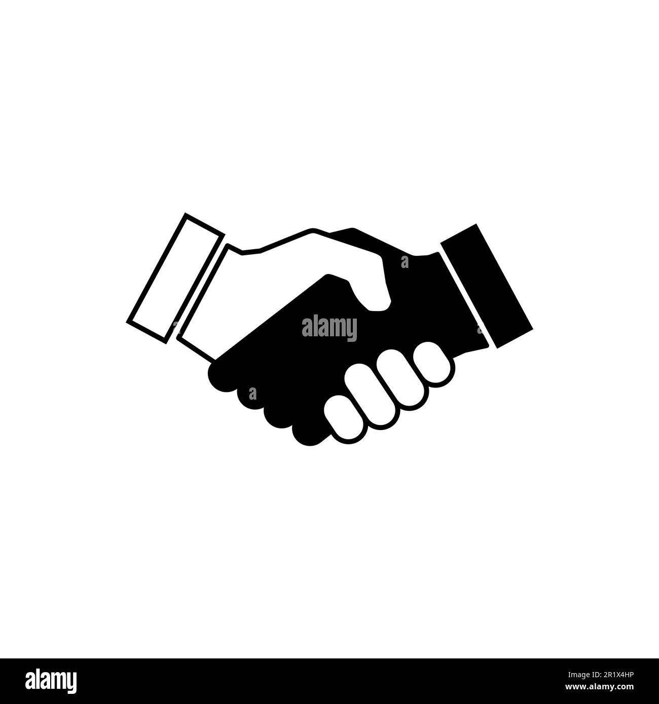Handshake icon vector. business handshake. contact agreement Stock ...