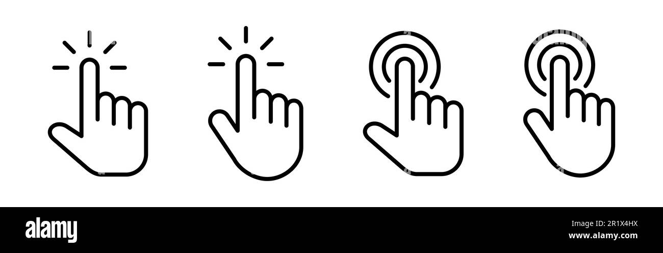 Hand cursor icon. cursor icon vector. hand cursor icon clik Stock ...