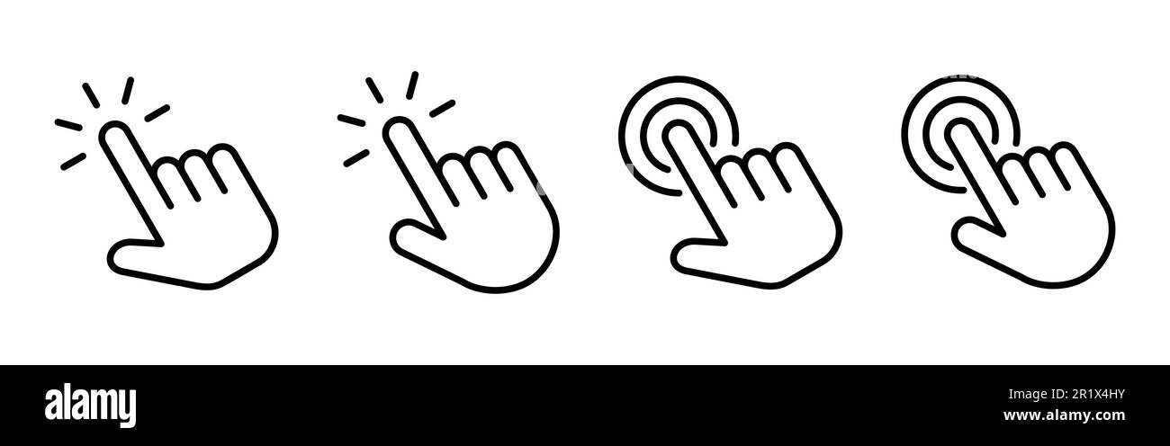 Hand click icon vector. pointer icon vector. hand cursor icon vector Stock Vector Image & Art ...