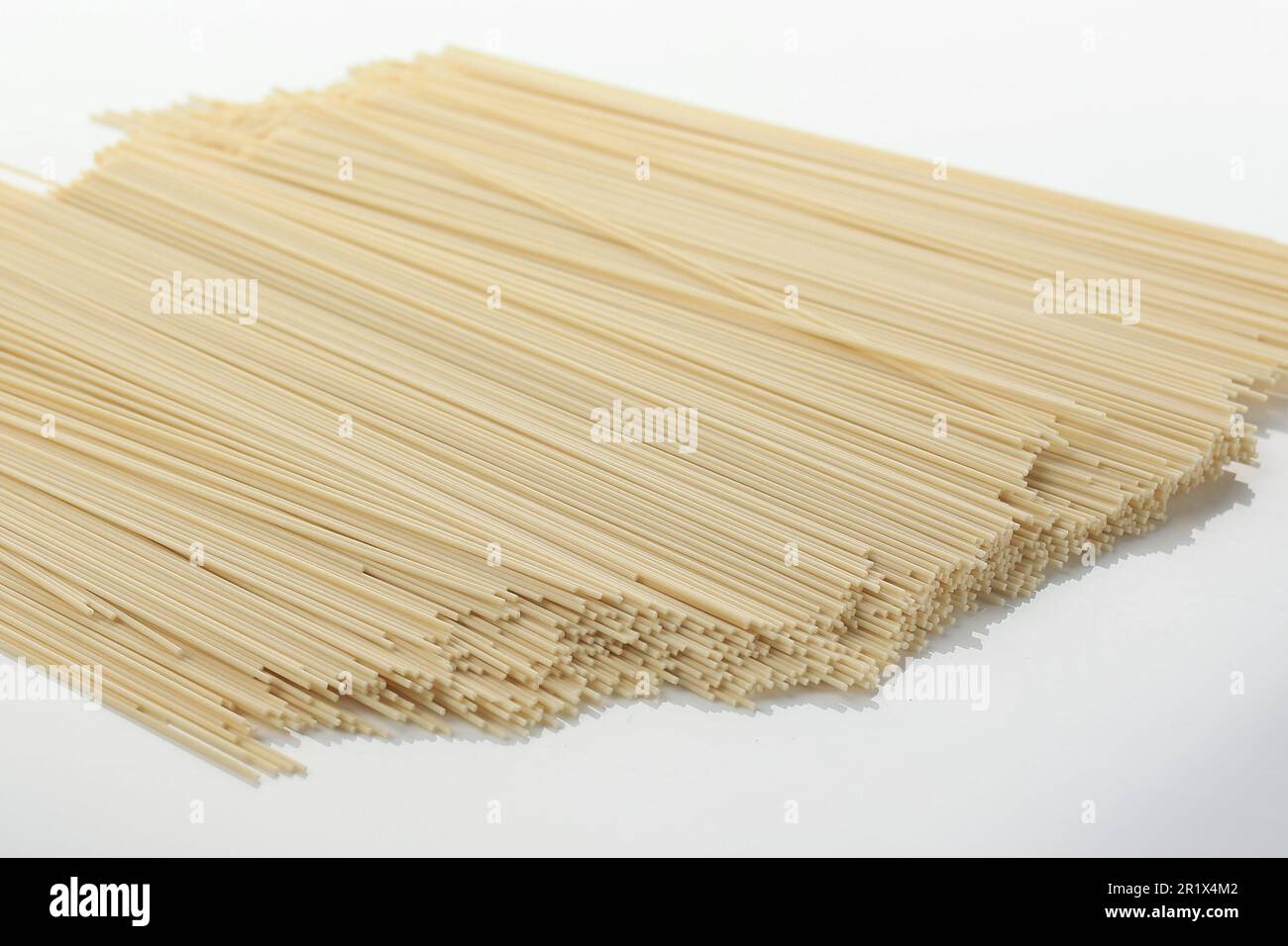 Raw Somen Noodle, Japanese White Noodle Isolated on White Stock Photo ...