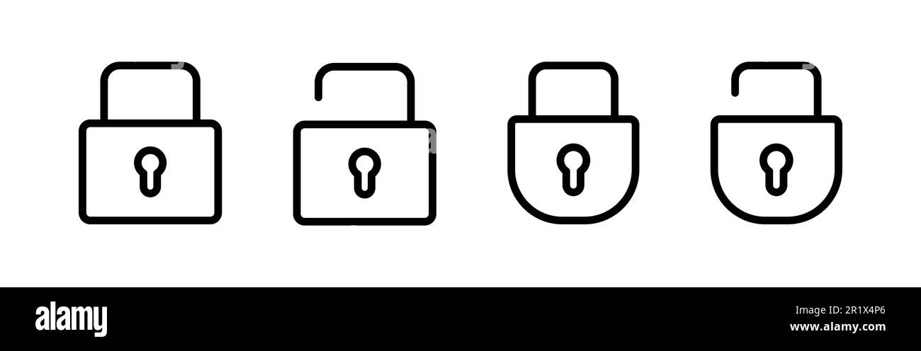 Lock icon vector. Padlock icon vector. Encryption icon. Security symbol ...