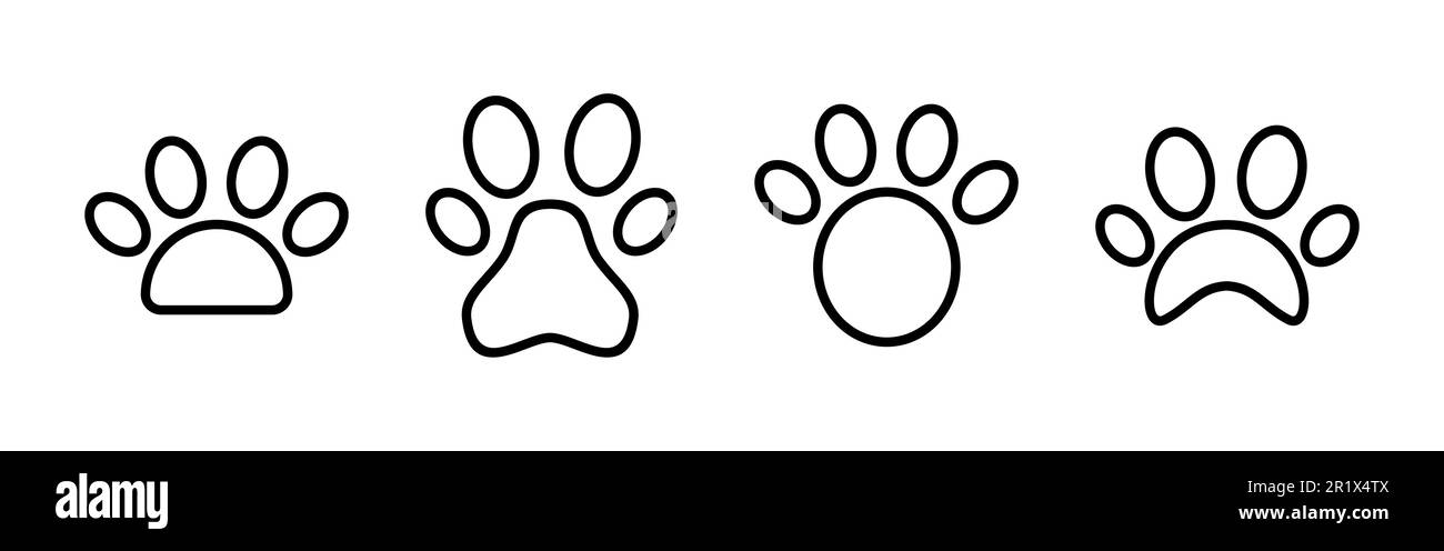 Paw icon vector. paw print icon vector. dog or cat paw Stock Vector ...