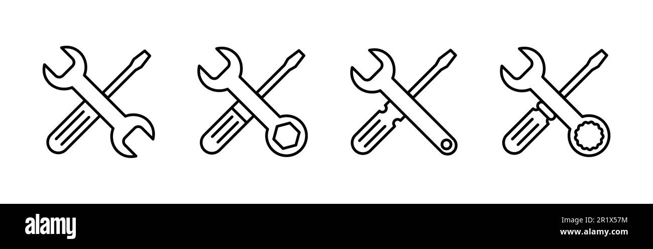 Repair tools icon vector. tool icon vector. setting icon vector. Wrench ...