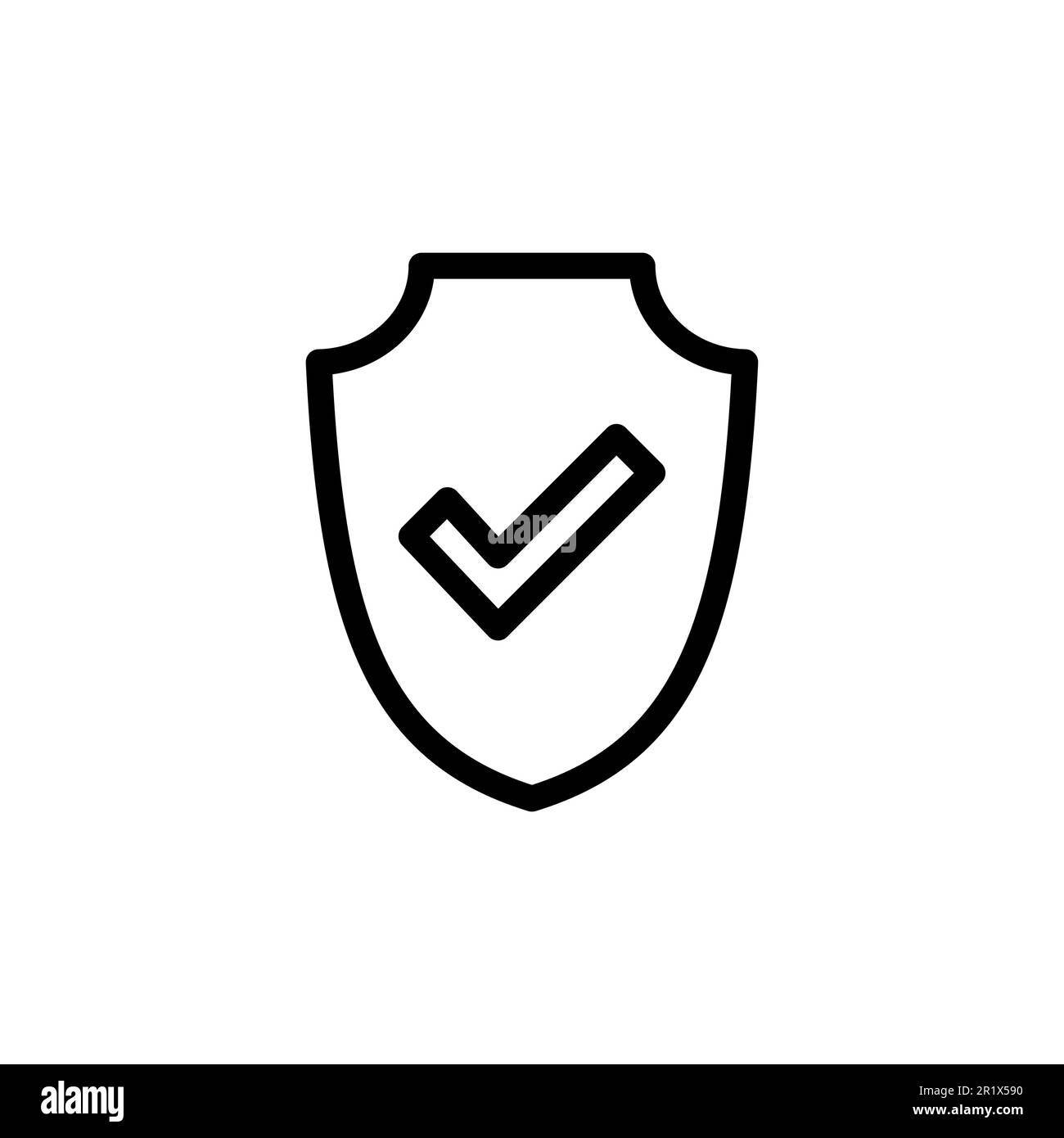 Shield check mark icon vector. Protection approve sign. Safe icon ...
