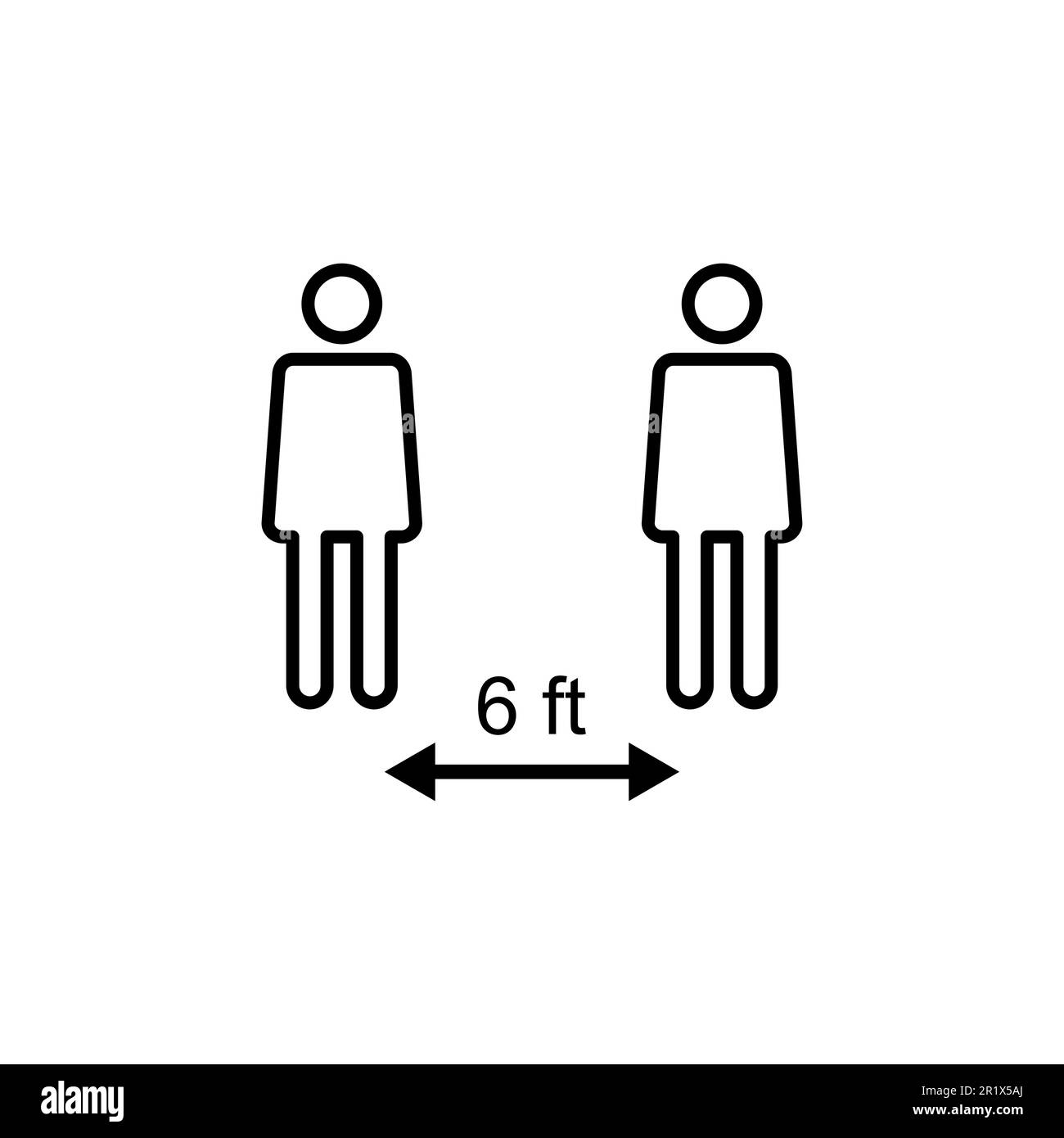 Social distance icon vector. social distancing icon. self quarantine ...