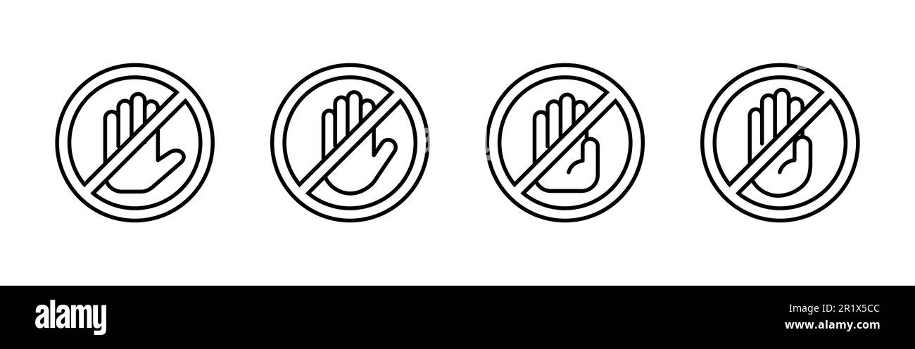 Stop icon vector. stop road sign. hand stop icon vector Stock Vector ...