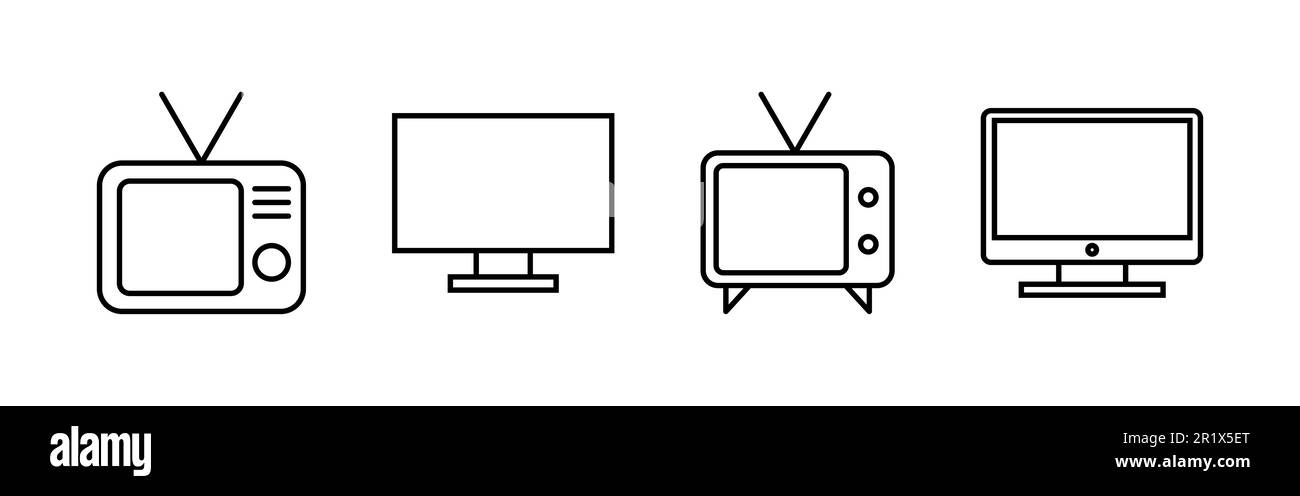 Tv icon vector. television icon vector Stock Vector Image & Art - Alamy