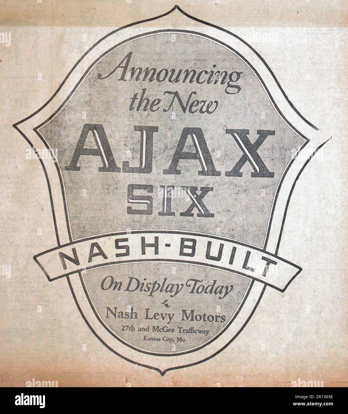 Advertisement newspaper 1920s hi-res stock photography and images - Alamy