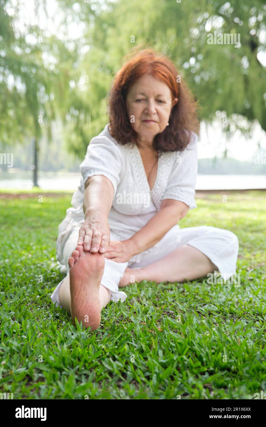 Mature Woman Barefoot Outdoors Hi Res Stock Photography And Images Alamy
