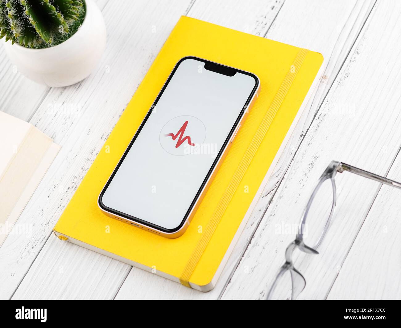 Assam, india - March 30, 2021 : Apple ECG logo on phone screen stock ...