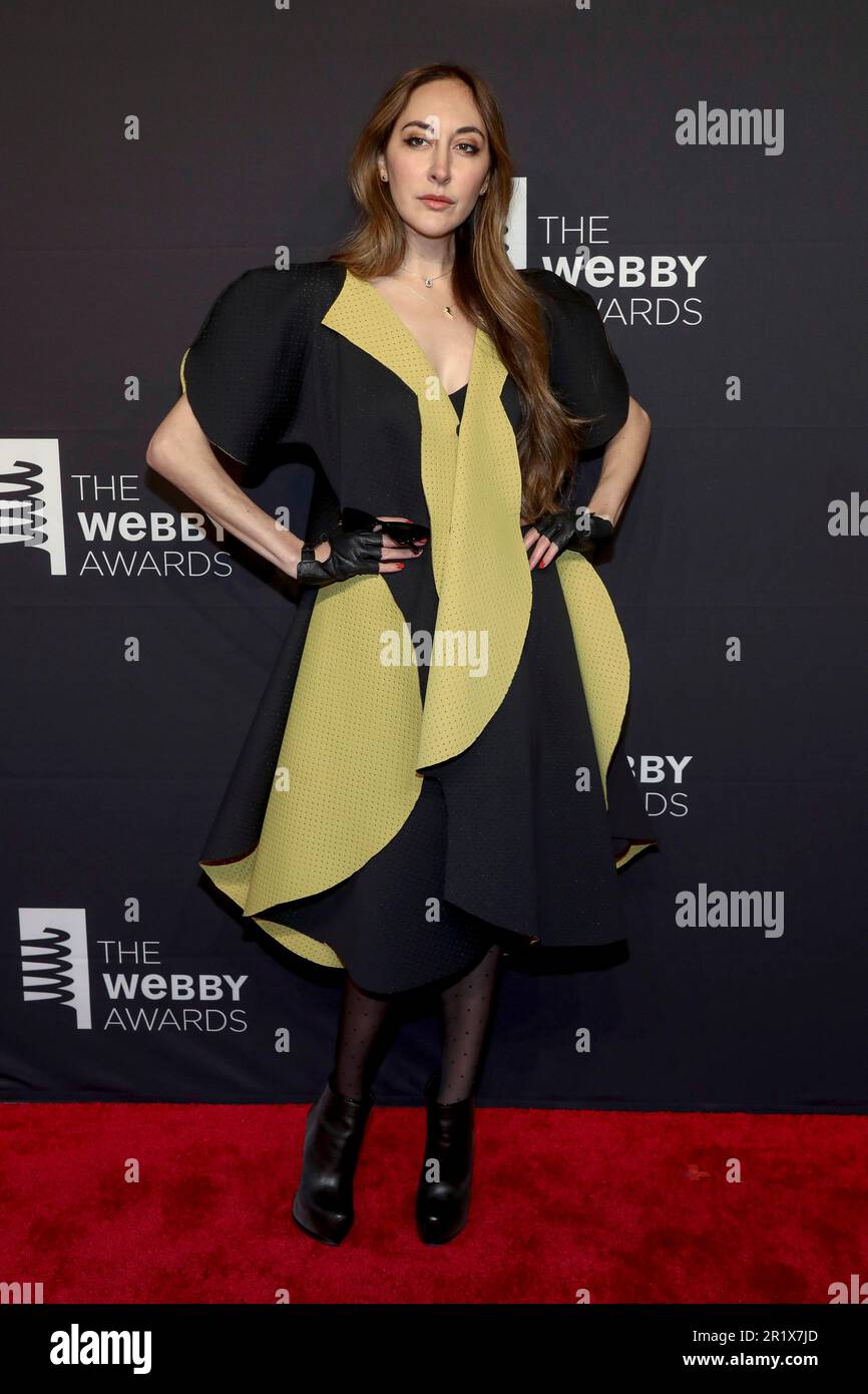 Actor Sarah Natochenny attends the 27th annual Webby Awards at Cipriani ...