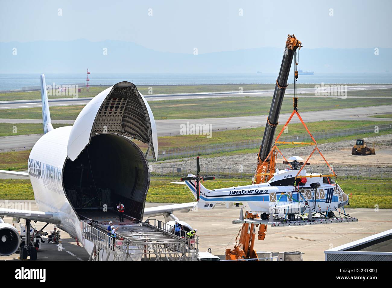 H225 "Super Puma," a large helicopter for the Japan Coast Guard, being ...