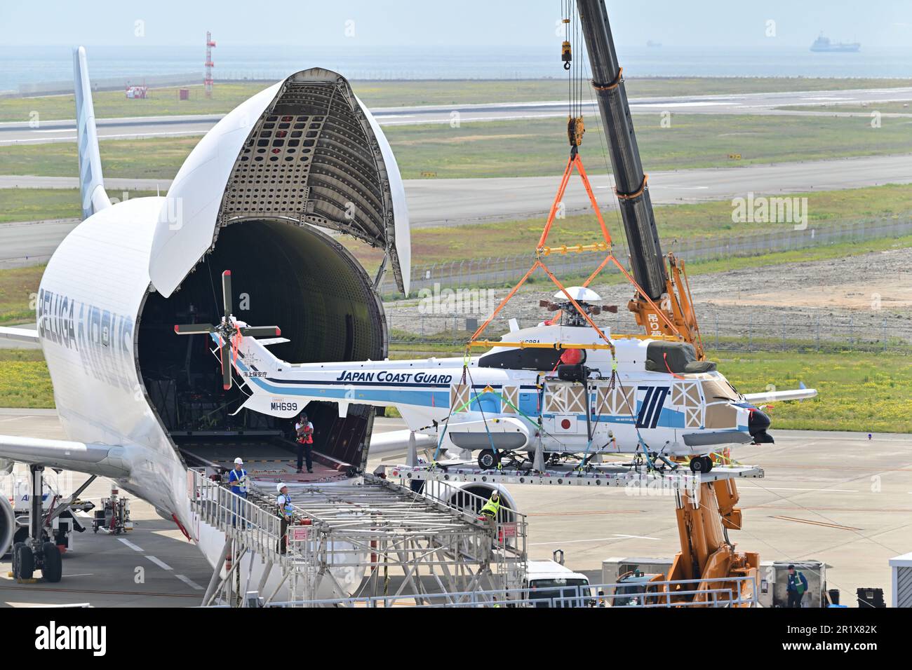 H225 "Super Puma," a large helicopter for the Japan Coast Guard, being ...