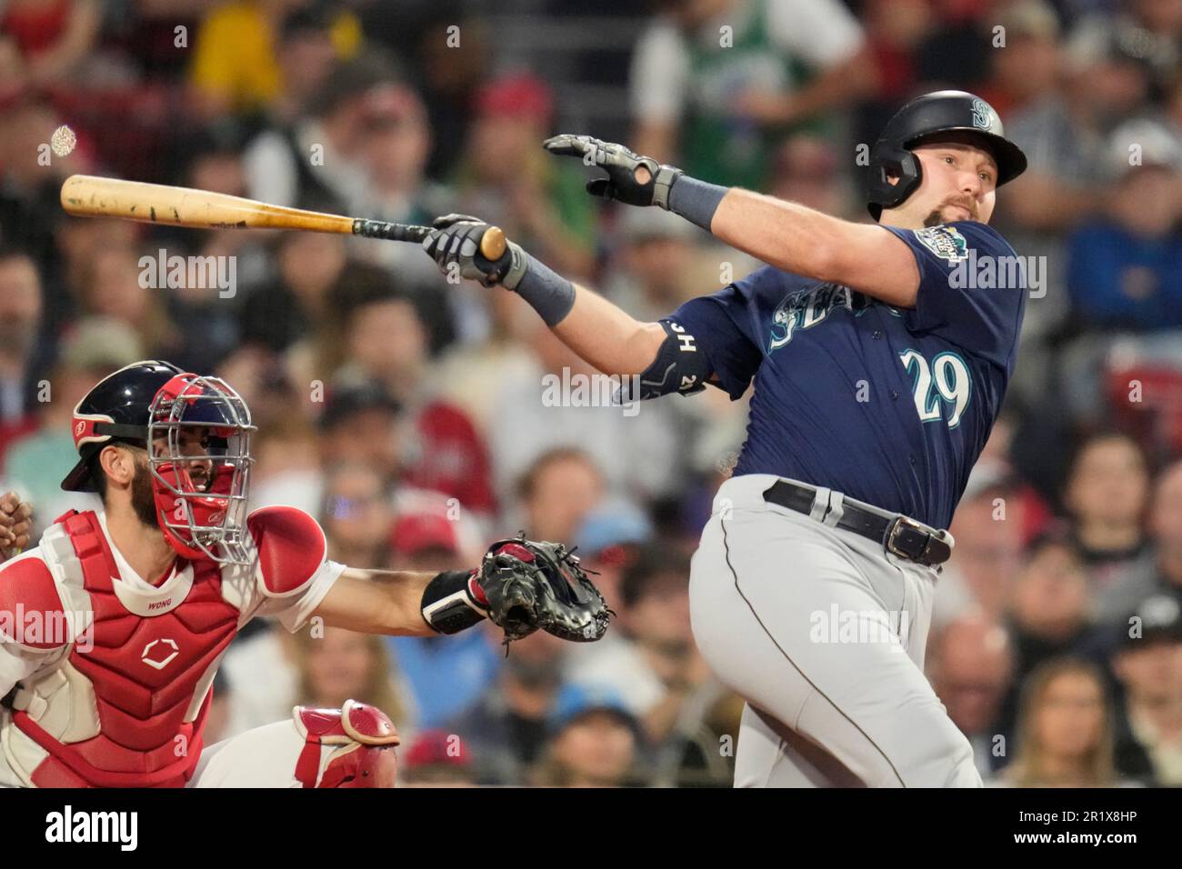 Seattle Mariners Cal Raleigh (29) during a baseball game at Fenway Park ...