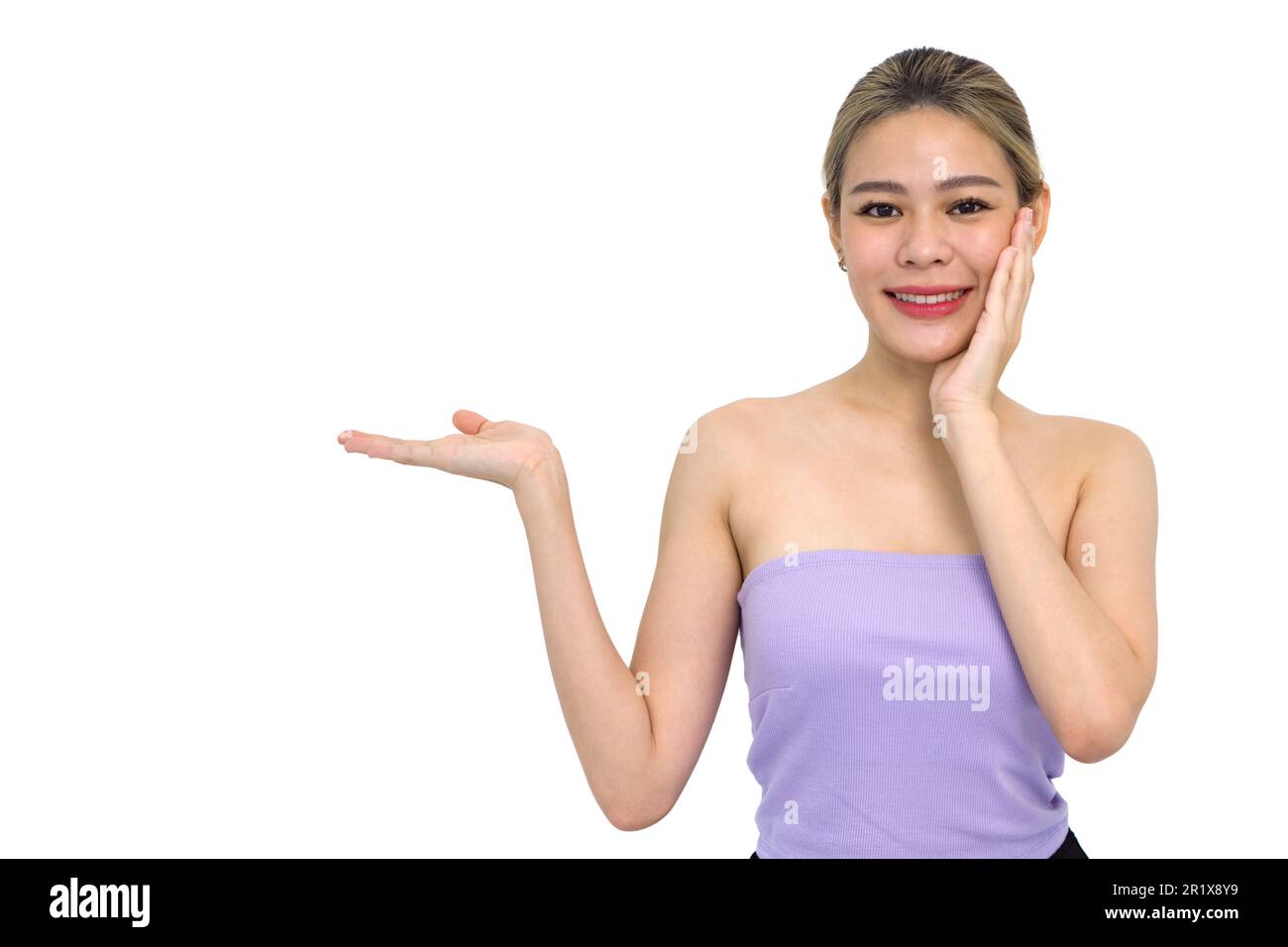 Beautiful young asian woman with clean fresh skin. Sweet smiling girl ...