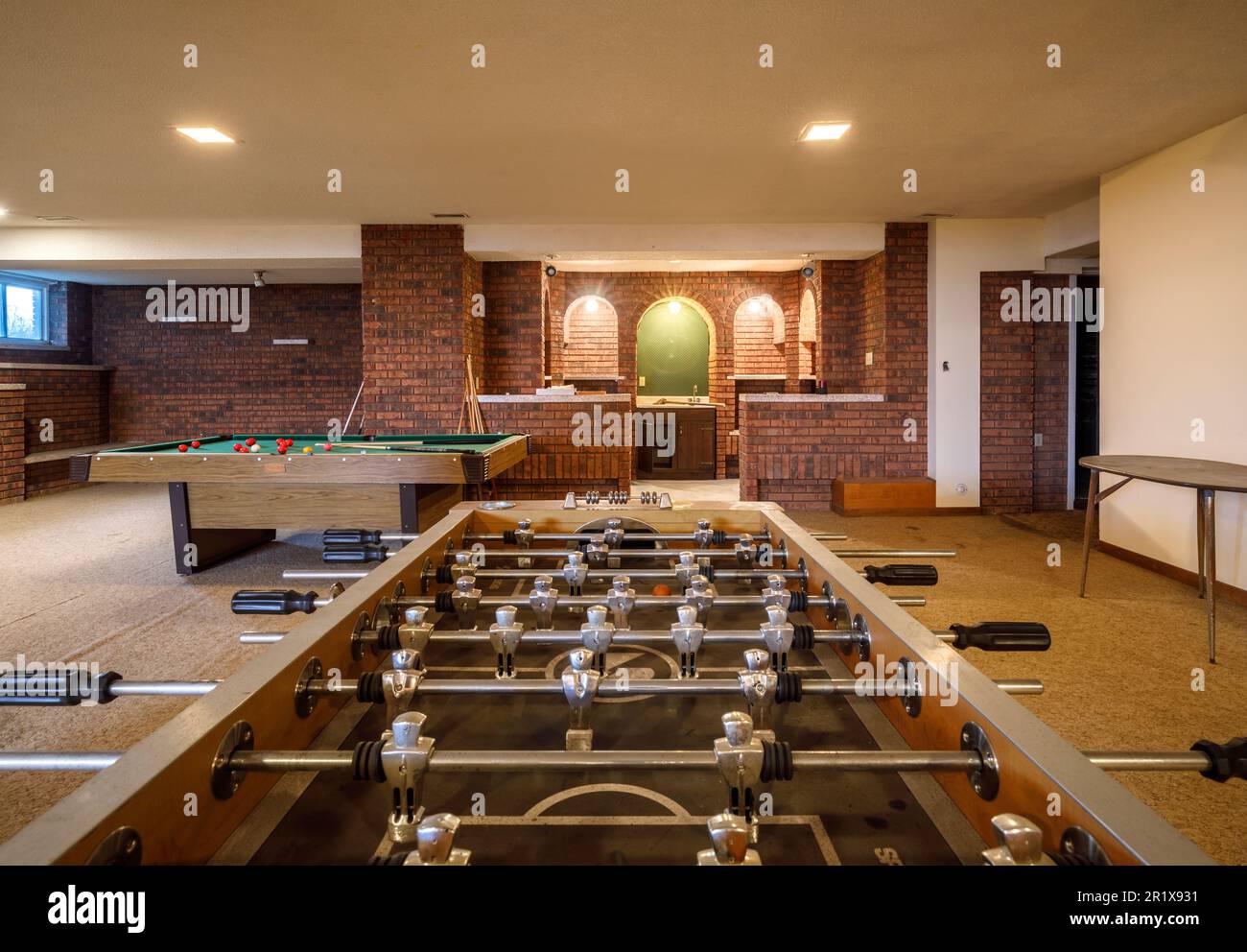 Football table basement hi-res stock photography and images - Alamy