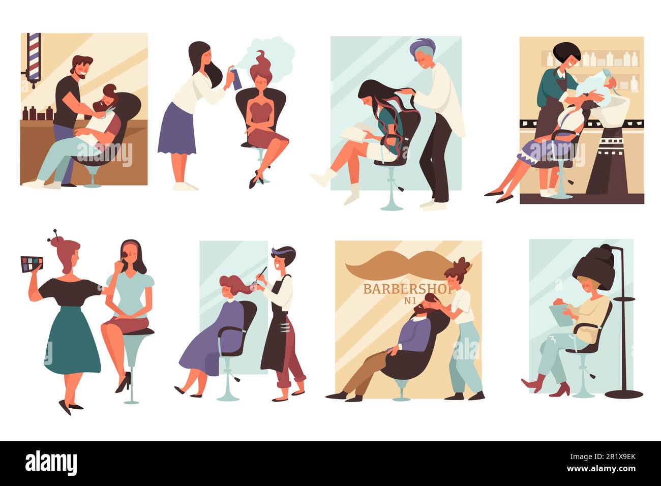 Barbers chair illustration Stock Vector Images - Alamy