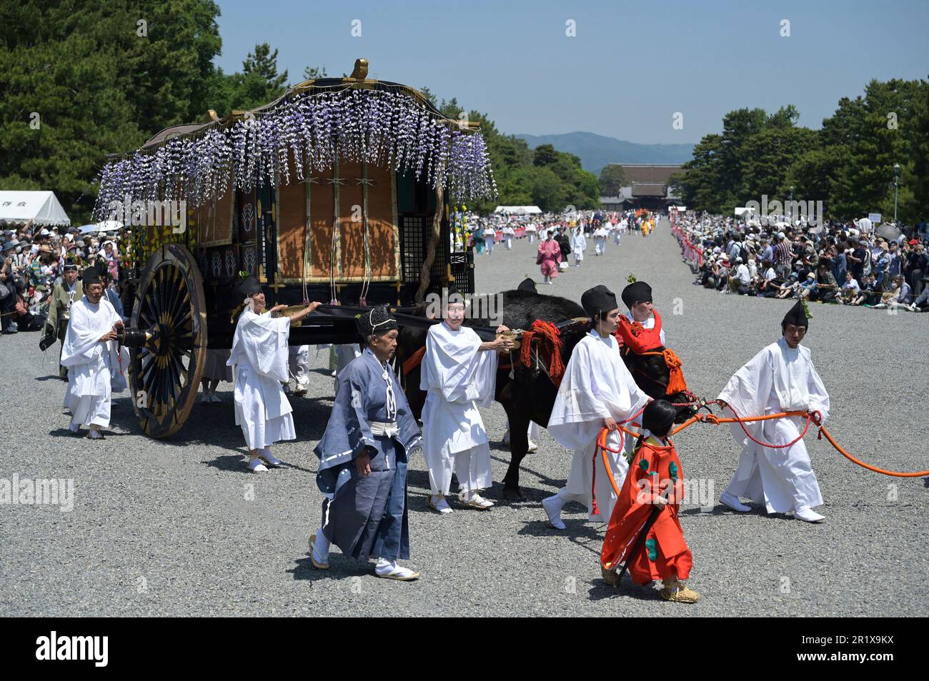 The procession of the Saio-Dai, a young woman who was an imperial ...