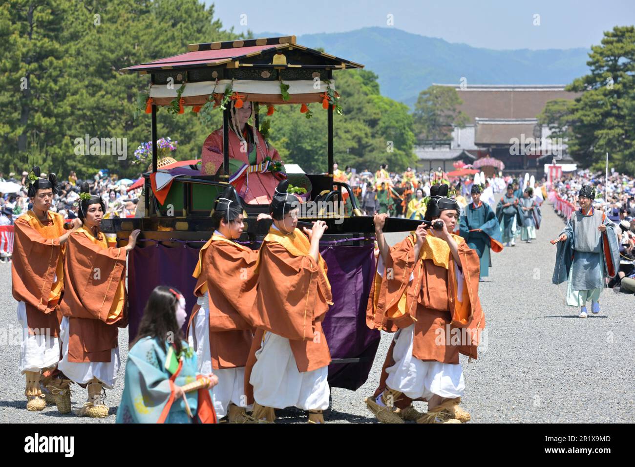 The procession of the Saio-Dai, a young woman who was an imperial ...