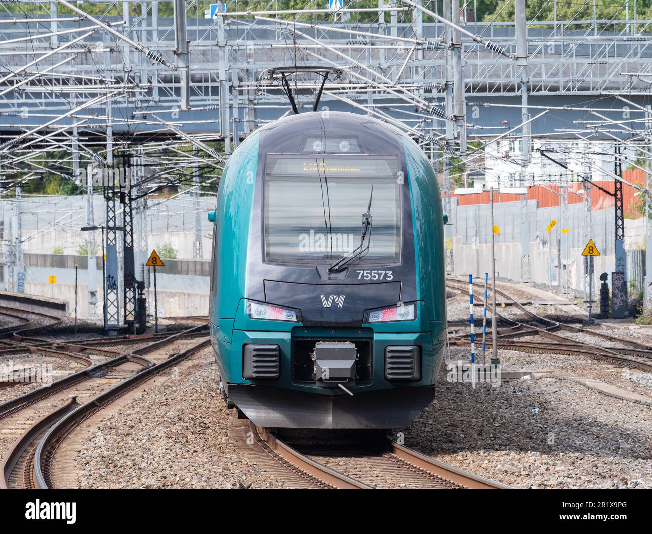 Stadler Flirt regional train in the livery of Vy, the Norwegian ...