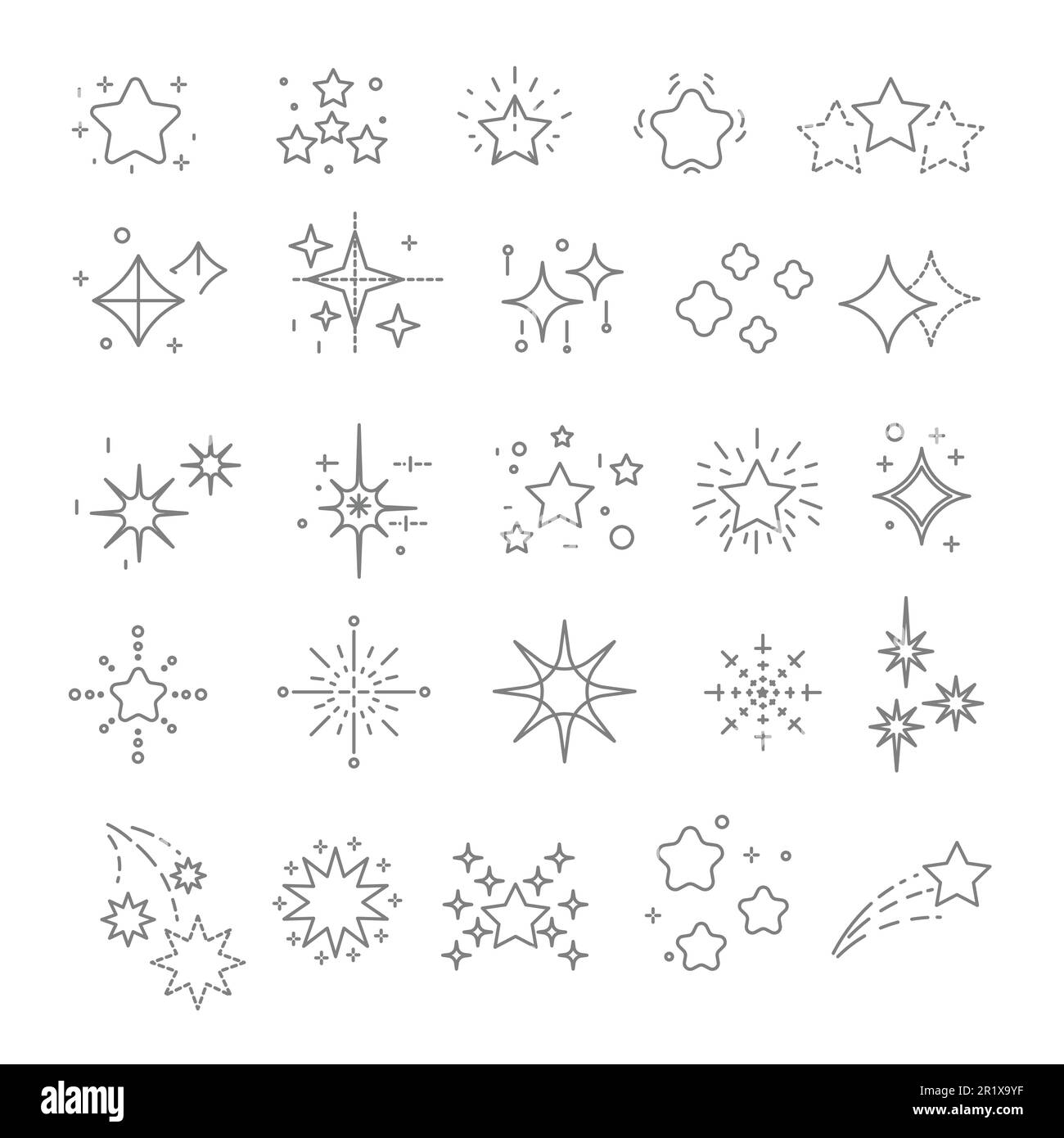 Star outline starry stars Black and White Stock Photos & Images - Alamy