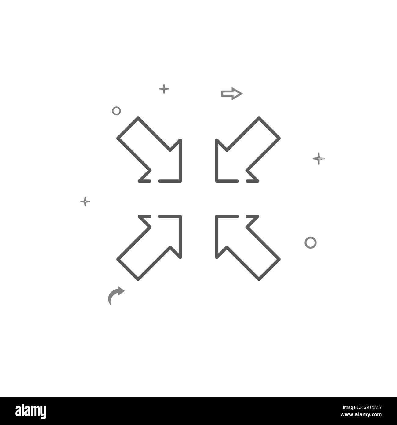 Minimize a window simple vector line icon. Symbol, pictogram, sign isolated on white background ...