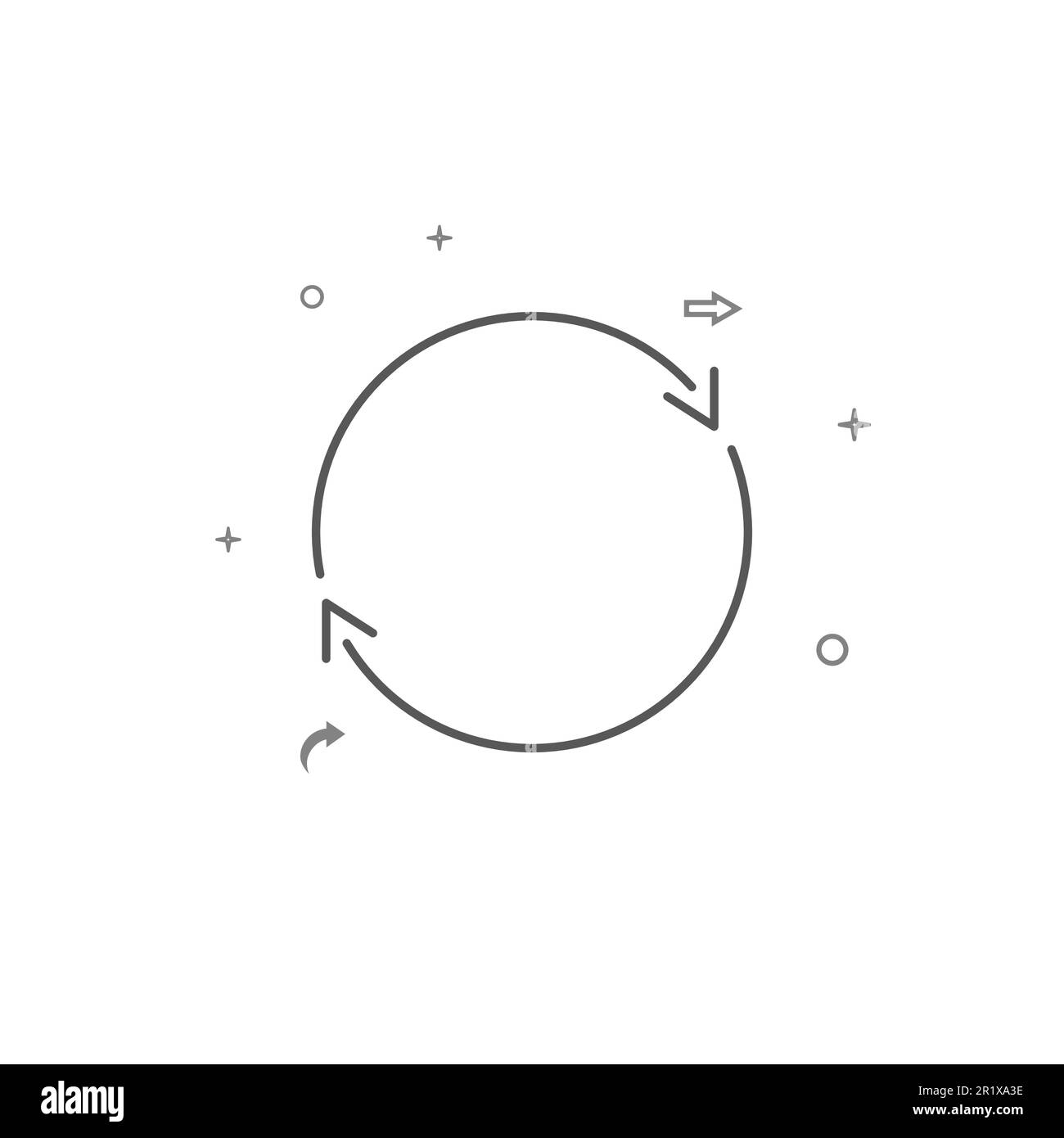 Double reverse arrow, replace, exchange simple vector line icon. Symbol, pictogram, sign ...