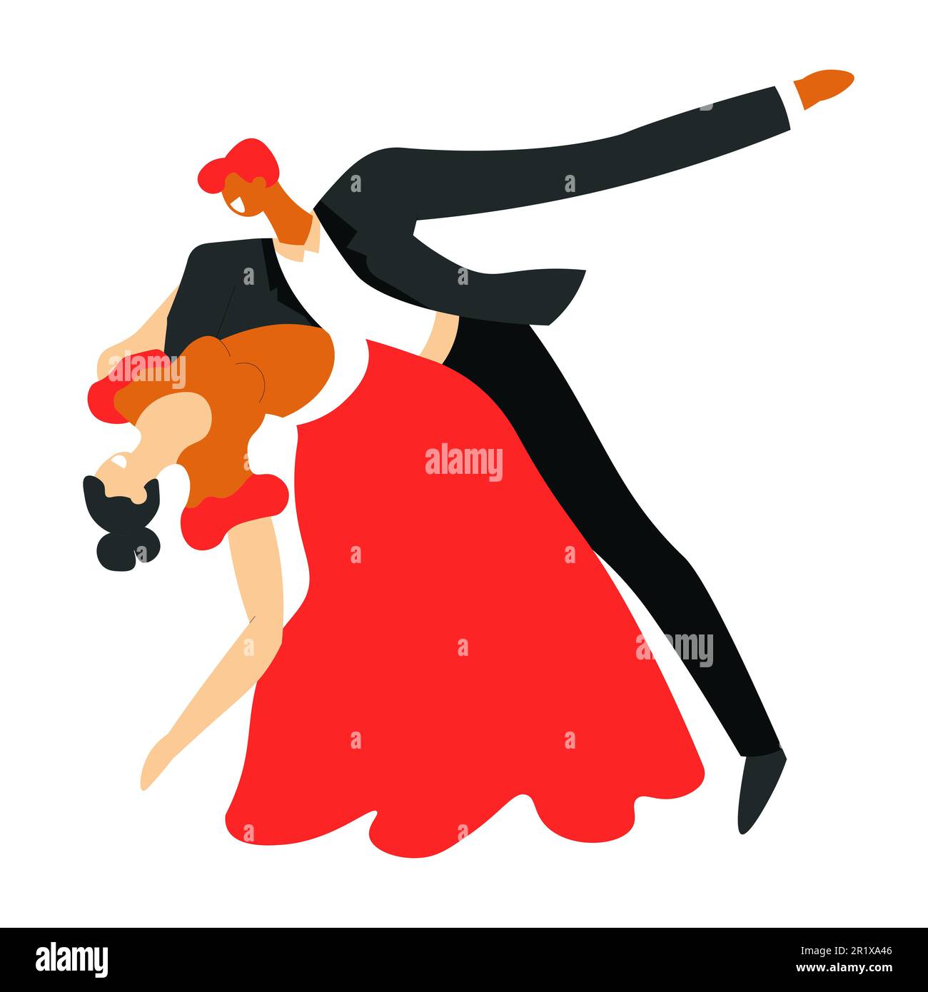 Ballroom dance, dancers couple dancing tango, isolated characters Stock Vector Image & Art - Alamy