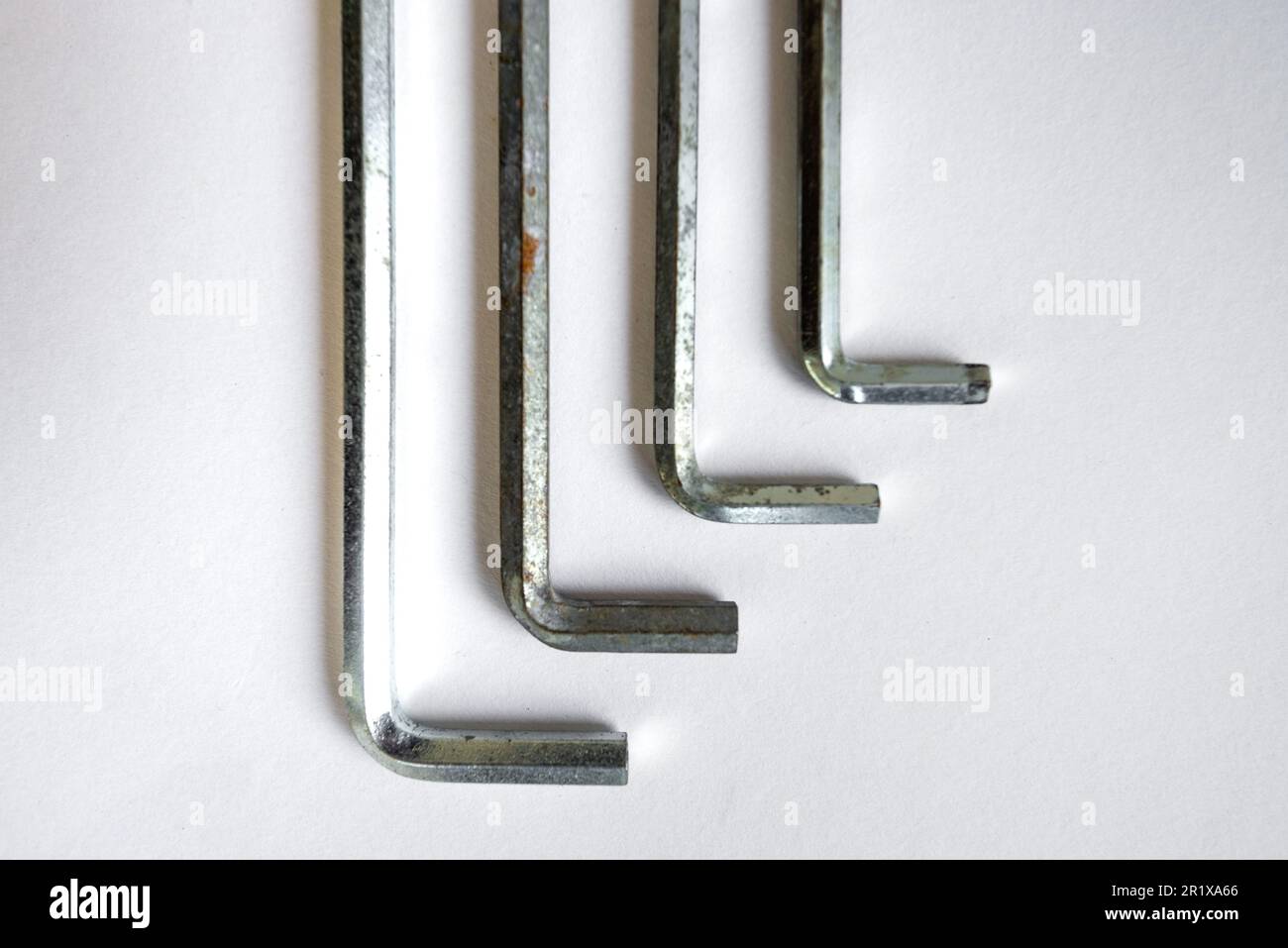 Allen Keys set, also known as Hex keys, isolated on white background ...