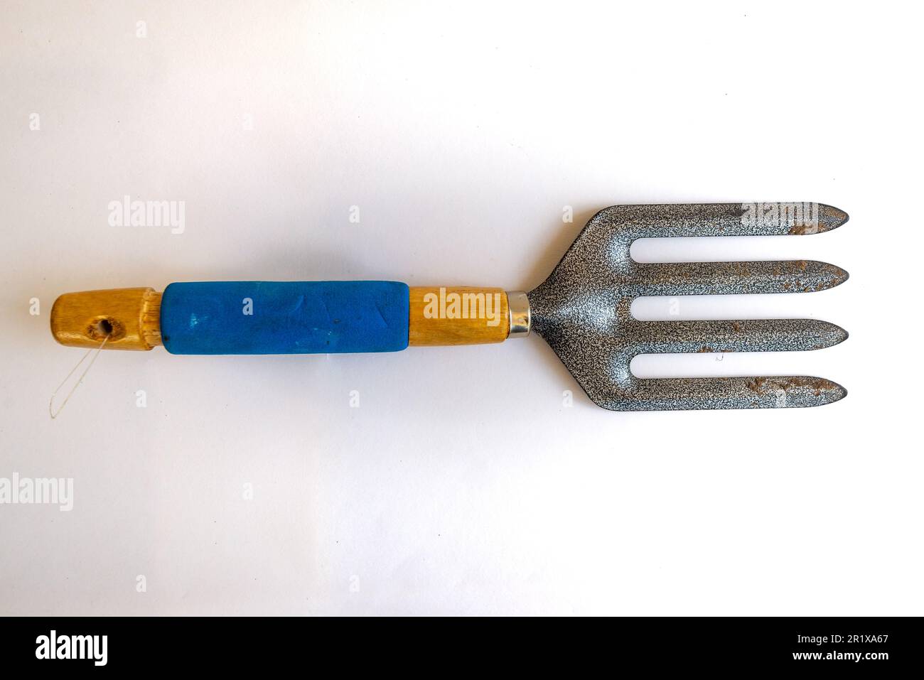 Weed fork close up, garden hand tool equipment, isolated on white ...