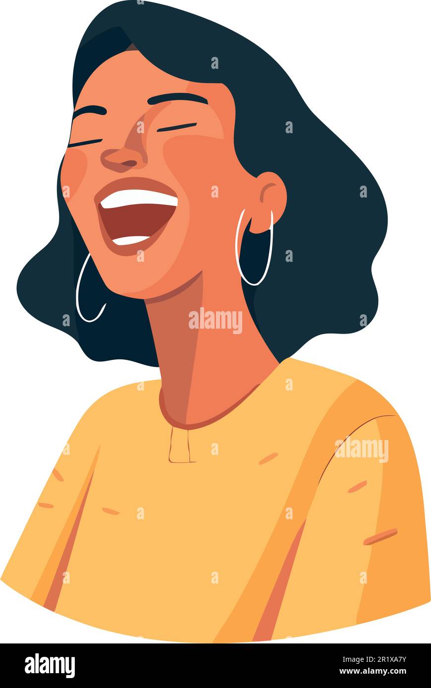 Smiling African woman over white Stock Vector Image & Art - Alamy