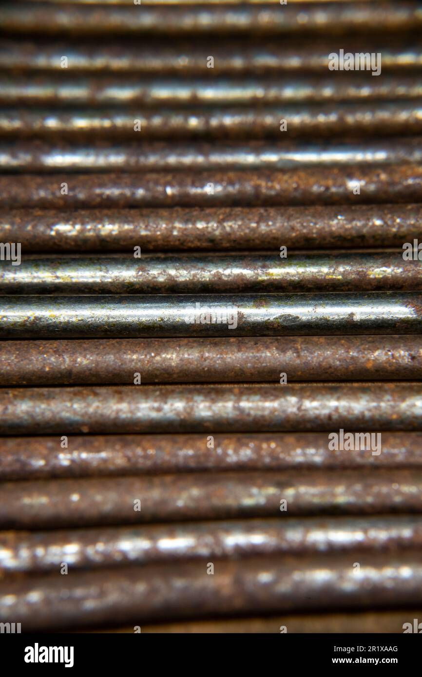 old rusty metal bars rods antique, old, grandfathers building tools ...