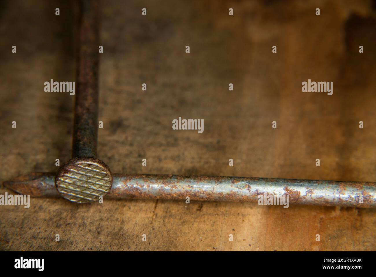 old rusty, 16 penny nails, pile of heavy penny nails for construction ...