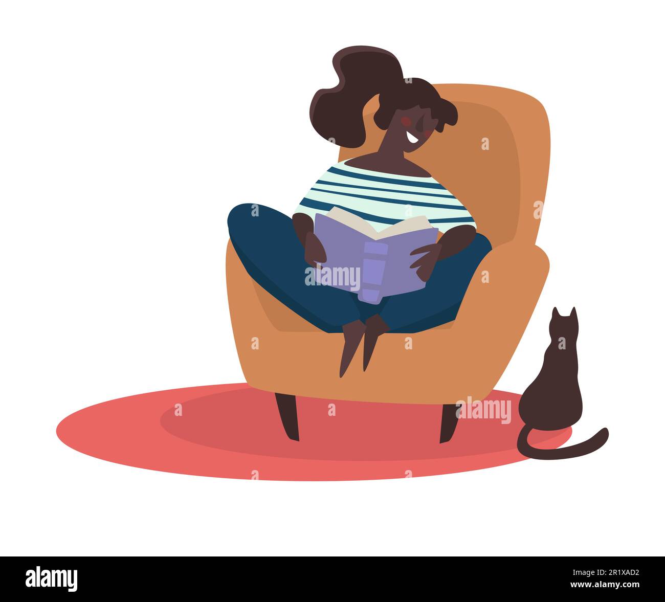 African girl reading magazine Stock Vector Images - Alamy
