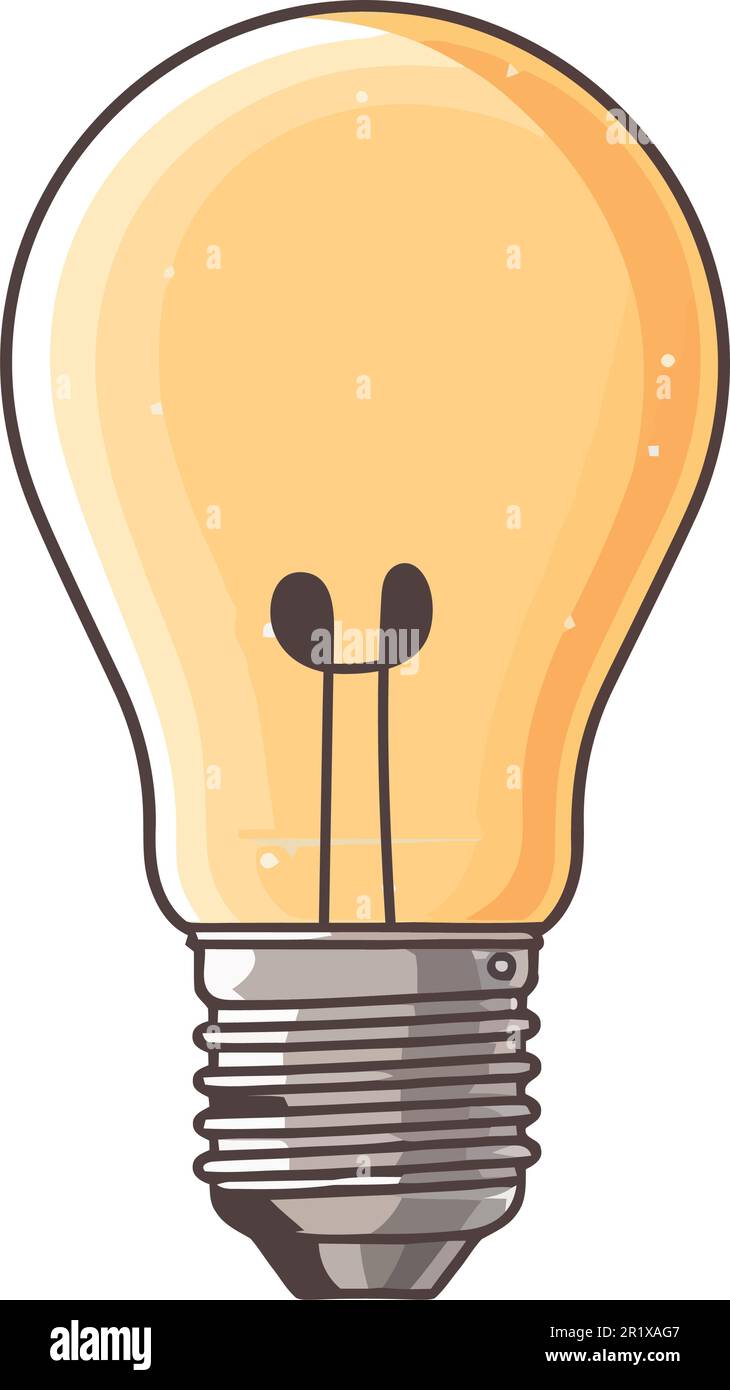 light bulb vector design over white Stock Vector Image & Art - Alamy