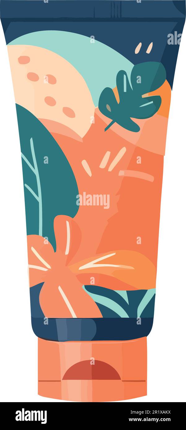 packaging suntan lotion tube over white Stock Vector Image & Art - Alamy