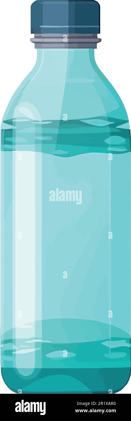 Clean drinking water in glass container over white Stock Vector Image ...