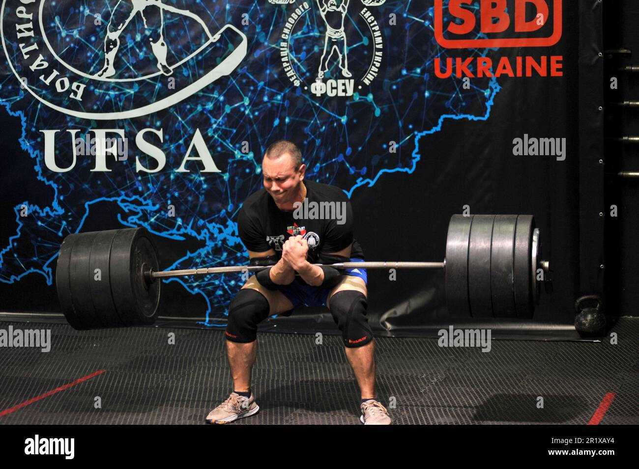 Non Exclusive: ZAPORIZHZHIA, UKRAINE - MAY 04, 2023 - An athlete ...